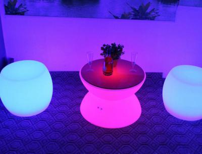 China Commercial Polyethylene Rotomolded LED Bar Tables and Chairs UV Resistant Custom Size for sale
