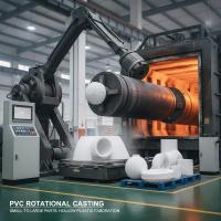China PVC Rotational Casting Process for Hollow Plastic Parts Up to Several Meters with 4-8mm Wall Thickness for sale