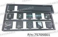 China Storm Interface Keyboard Silkscreen 700 Series  For Gt5250 S5200 Parts 75709001 for sale
