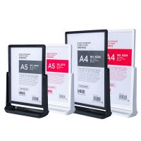 China UV Proof A4 Business Card Holder Stand PS PVC Material For Hotel Reception for sale