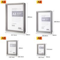China Party Plastic Vertical UHOO Card Holder Double Sided Sign Stand A6 A5 A4 A3 for sale
