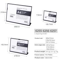 China UHOO PMMA Menu Holders A4 Card Stand Sign Holders Business Display L Shaped for sale