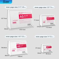 China Triangle PS Plastic Sign Card Holder Stand A4 A5 A6 A7 A8 Eco Friendly for sale
