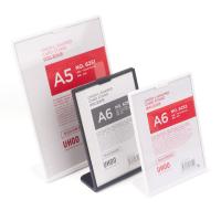 China UV Printing L Shaped UHOO Card Holder Stand Sign Business Display A5 A6 for sale