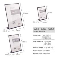 China UV Printing L Shaped UHOO Card Holder Stand Sign Business Display A5 A6 for sale