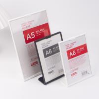 China UV Printing L Shaped UHOO Card Holder Stand Sign Business Display A5 A6 for sale