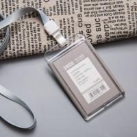 China Vertical Id Lanyard Badge Holder Waterproof Transparent Acrylic Identity Card Holder for sale