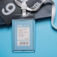 China Vertical Id Lanyard Badge Holder Waterproof Transparent Acrylic Identity Card Holder for sale