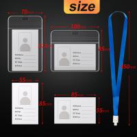 China Employee PVC UHOO Card Holder Name Tag Badge Waterproof Nylon Lanyard Silk Screen Printed for sale