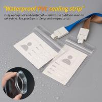 China Employee PVC UHOO Card Holder Name Tag Badge Waterproof Nylon Lanyard Silk Screen Printed for sale