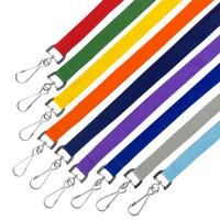 China Thermal Transfer Printing Nylon Cord Lanyard PVC Plastic ID Card Holder Keychain for sale