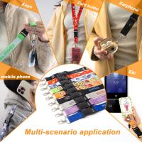 China Personalised Pantone Polyester Key Lanyard String Security Badge Holder Silk Screen Printing for sale