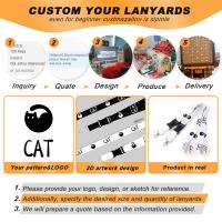 China Personalised Pantone Polyester Key Lanyard String Security Badge Holder Silk Screen Printing for sale