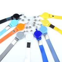 China Custom Polyester Lanyard with Retractable ID Card Holder - Letterpress Logo for sale
