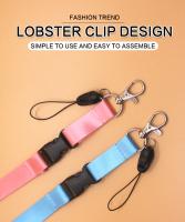 China Polyester Silicone Phone Lanyard Necklace Holder Strap Color Printing For Wedding Promotional for sale