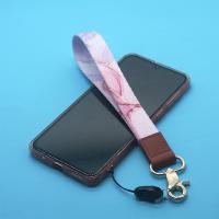 China PU Leather Phone Case Lanyard Strap Custom Logo 20mmx85mm for sale