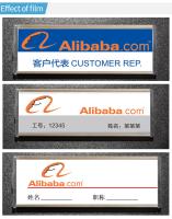 China Zinc Alloy Metal 2.5cm 7.5cm Custom Plastic Name Tag Badge Employee Number Plate Back Pin Identity Name Holder Accessory for sale