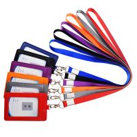 China Badge Holder PU Leather Custom Logo Lanyard Retractable Badge Reel Id Card Holder Innovative Business Ideas for sale