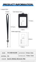 China Badge Holder PU Leather Custom Logo Lanyard Retractable Badge Reel Id Card Holder Innovative Business Ideas for sale