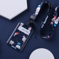 China Customized Color Safe Credit Card Holder Badge Lanyard Lightweight ABS Material Popular Accessory for sale