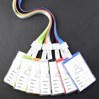 China 4 Inch Retractable Nylon Plastic Card Holder Lanyard Badge Cover Heavy Duty for sale