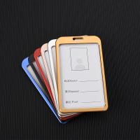 China Aluminum Alloy Card Holder Lanyard Name ID Identity Badge Holder 6 Inch for sale