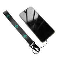 China Mobile Phone Metal Wrist Lanyard Keychain Holder Sublimation Polyester Strap for sale