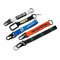 China Mobile Phone Metal Wrist Lanyard Keychain Holder Sublimation Polyester Strap for sale