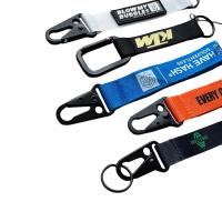 China Mobile Phone Metal Wrist Lanyard Keychain Holder Sublimation Polyester Strap for sale