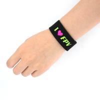 China Woven Fabric Sport Elastic Wristband Bracelet Silkscreen Printing Custom for sale