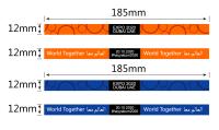 China Sublimation Polyester Elastic Fabric Wristband Bracelets Die Cutting Printing Custom for sale