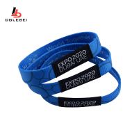 China Sublimation Polyester Elastic Fabric Wristband Bracelets Die Cutting Printing Custom for sale