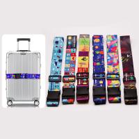 China Adjustable Polyester Luggage Strap with Zipper, Button & Combo Lock for sale