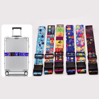 China Adjustable Polyester Luggage Strap with Zipper, Button & Combo Lock for sale
