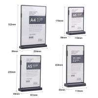 China PS PVC A5 A4 Card Display Holder Stand Sign Holder Ultraviolet Proof Recyclable for sale