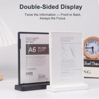 China PS PVC A5 A4 Card Display Holder Stand Sign Holder Ultraviolet Proof Recyclable for sale