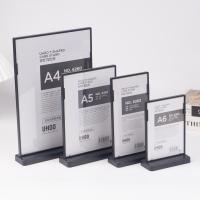 China PS PVC A5 A4 Card Display Holder Stand Sign Holder Ultraviolet Proof Recyclable for sale