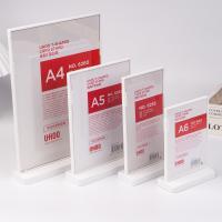 China PS PVC A5 A4 Card Display Holder Stand Sign Holder Ultraviolet Proof Recyclable for sale