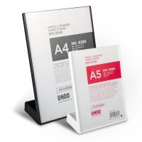 China Double Sided Plastic Acrylic Business Card Holders A5 Leaflet T Shape for sale