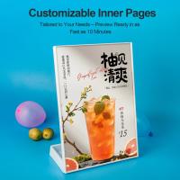 China Double Sided Plastic Acrylic Business Card Holders A5 Leaflet T Shape for sale