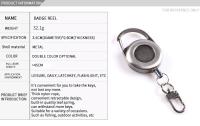 China Zinc Alloy Nurse Id Badge Reels Outdoor Retractable Key Holders for sale