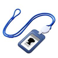 China Eco Friendly Retractable Leather Card Holder Featuring Fashionable Badge Holder ID Lanyard Ideal Business Giveaways for sale