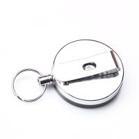 China Zinc Alloy Badge Name Tag Keychain Retractable Carabiner Badge Reel for sale