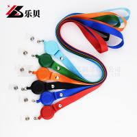 China Polyester Lanyard Retractable Badge Holder Plastic Braided Lanyard Custom for sale