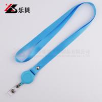 China Polyester Lanyard Retractable Badge Holder Plastic Braided Lanyard Custom for sale