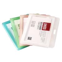 China PP ID Lanyard Retractable Transparent Card Holder Protector For Employee Identification for sale