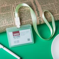 China PP ID Lanyard Retractable Transparent Card Holder Protector For Employee Identification for sale