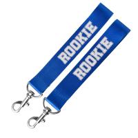 China Eco Friendly Keychain Lanyard Short Nylon id Card Holder Embossing Printing for sale