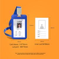 China Eco Friendly Badge Holder Lanyard ID Card Protector Credit Card No Minimum Order Required Supplied with Patone Colors for sale