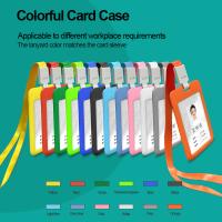China Eco Friendly Badge Holder Lanyard ID Card Protector Credit Card No Minimum Order Required Supplied with Patone Colors for sale